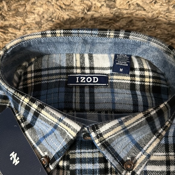 Izod | Shirts | Mens Izod Blue Plaid Flannel Shirt | Poshmark